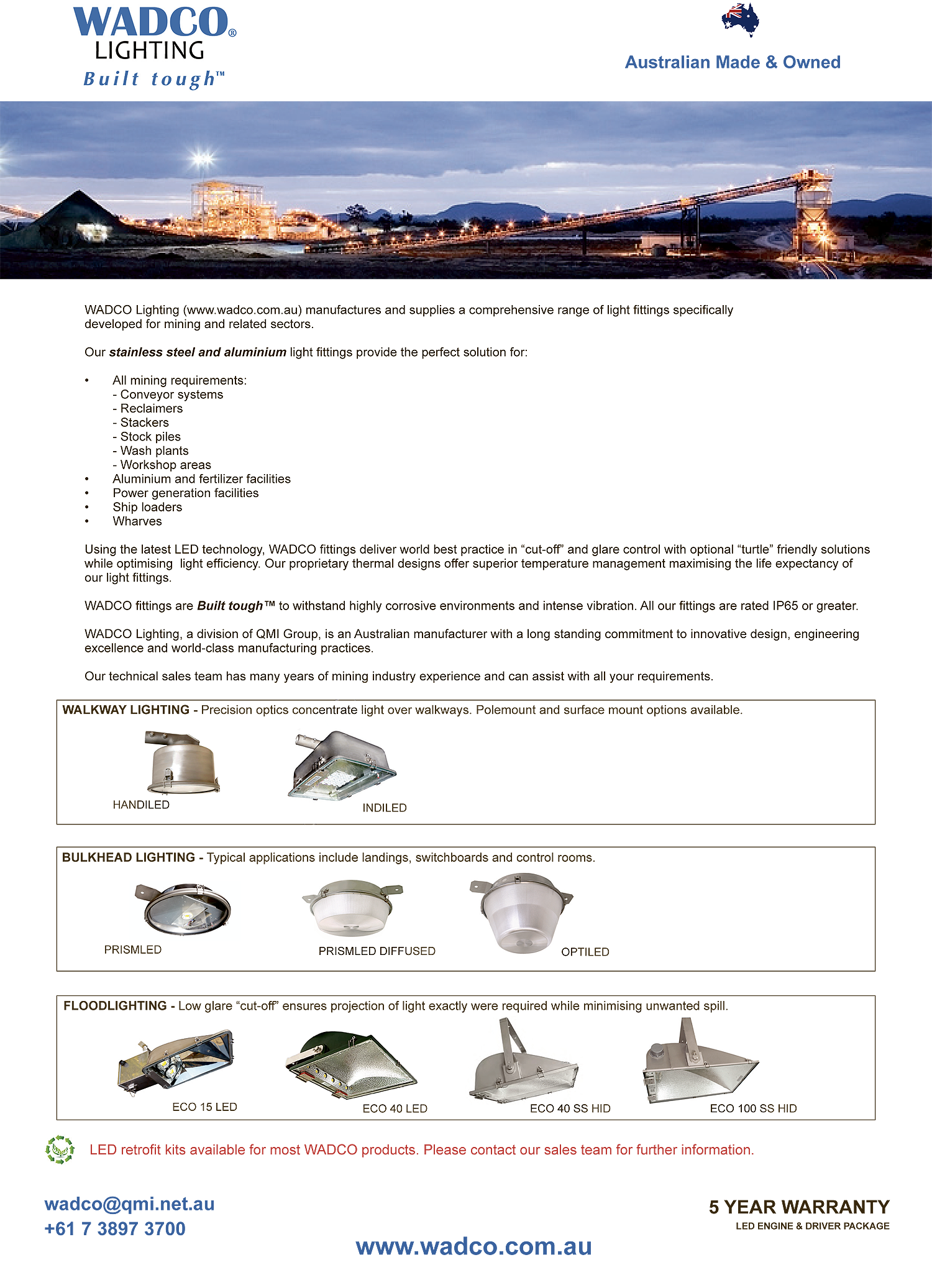 WADCO - Mine Lighting - Mining Supply Directory